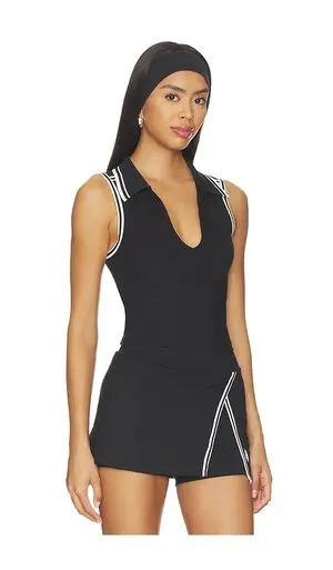 Free People X Forehand Polo Top - Black