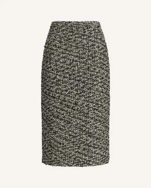 Gucci Laminated Bouclé Midi Skirt