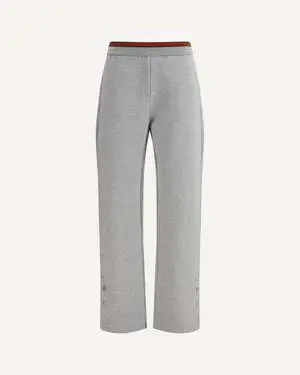 Gucci Cotton Jersey Leisure Pants With Web Trim - Grey