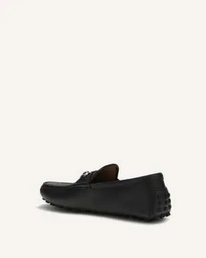 Gucci Horsebit Driver Loafers In Embossed Leather