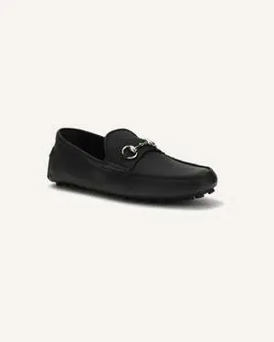 Gucci Horsebit Driver Loafers In Embossed Leather