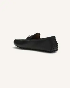 Gucci Horsebit Driver Loafers In Embossed Leather