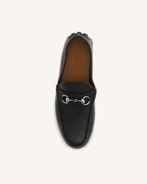 Gucci Horsebit Driver Loafers In Embossed Leather