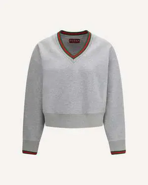 Gucci Web Cotton Jersey Sweatshirt