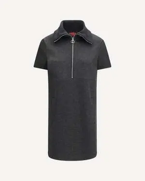 Gucci Short Sleeve Zip-up Dress - Grey