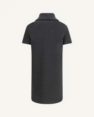 Gucci Short Sleeve Zip-up Dress - Grey
