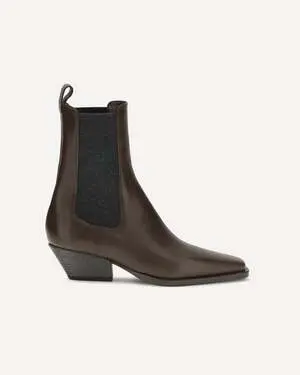 Brunello Cucinelli Leather Ankle Boots