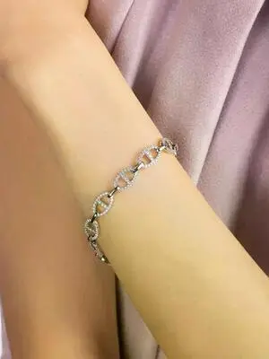 APM MONACO Maille Marine Pavé-set Bracelet
