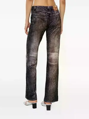 AVAVAV Trompe L'oeil Print Denim Trousers