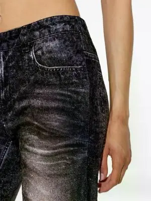 AVAVAV Trompe L'oeil Print Denim Trousers