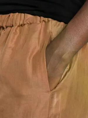 120% Lino Palazzo Pants With Drawstring Waist