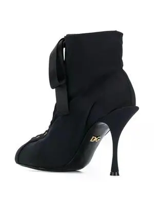 Dolce & Gabbana Lace-up Peep Toe Stiletto Sandals