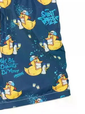 MC2 SAINT BARTH Lighting Duck-print Drawstring Swim Shorts
