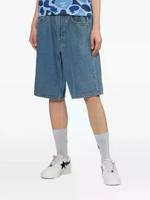APEE™ BY *A BATHING APE® Apee™ A Bathing Ape® Dark Logo Patch Denim Shorts