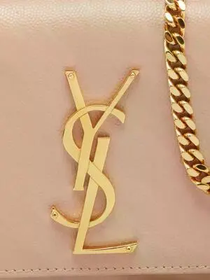 Saint Laurent Small Leather Shoulder Bag - Neutrals