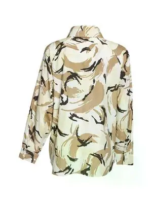 Kenzo Asymmetric Camouflage Print Shirt