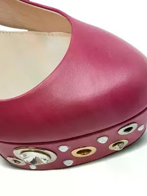 LORIBLU Crystal-embellished Platform Pumps