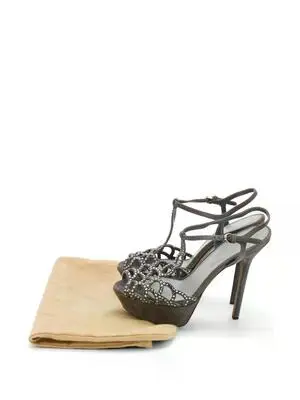 SERGIO ROSSI Embellished Scalloped-edge Sandals