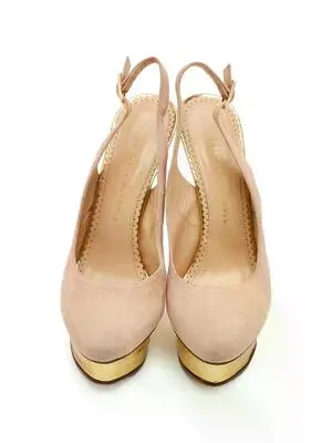 CHARLOTTE OLYMPIA Dolly Platform Slingback Pumps - Neutrals