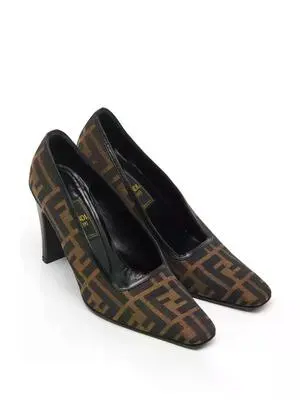 Fendi Zucca Patterned Heeled Pumps