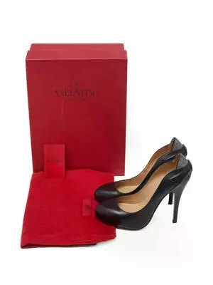 Valentino Garavani Crystal-embellished Heel Counter Round-toe Pumps