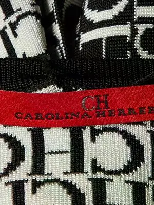 Carolina Herrera Logo Intarsia Neck-wrap Sweater