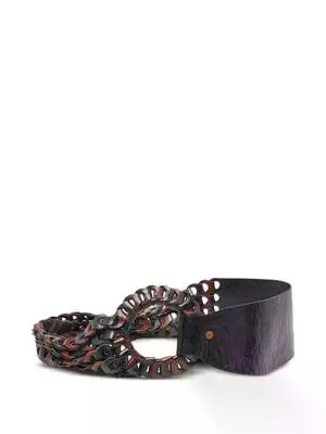 Kenzo Round Buckle Belt - Brown