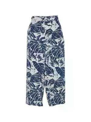 Max Mara Cropped Tropical Print Trousers