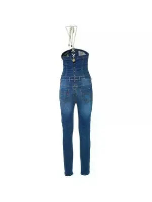 Elisabetta Franchi Off-shoulder Jumpsuit With Lace-up Detail