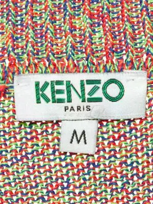 Kenzo Sleeveless Embroidered Logo Knit Sweater