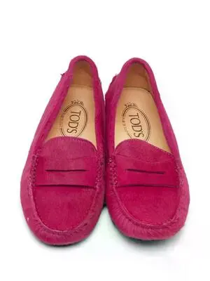 TOD'S Calf Hair Penny Loafers - Pink