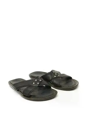 SERGIO ROSSI Leather Cross-strap Sandals