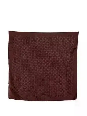 LANVIN Polka-dot Silk Scarf - Brown