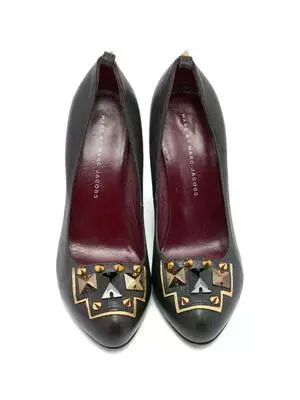Marc Jacobs Stud-embellished Wedge Pumps