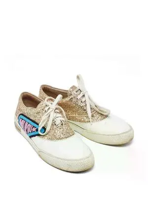 Miu Miu Glitter Leather Low-top Sneakers