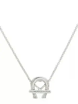 AIGNER Logo Crystal-embellished Necklace - Silver