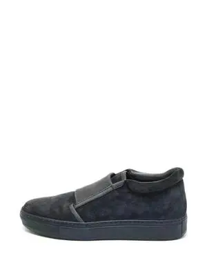 Giorgio Armani Suede Slip-on Sneakers