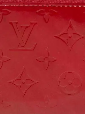 LOUIS VUITTON 2008 Monogram Vernis Zippy Leather Wallet - Red