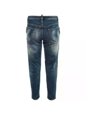 Dsquared2 Bead-embellished Straight-leg Jeans