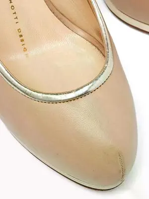 GIUSEPPE ZANOTTI Beige Leather Platform Stiletto Pumps