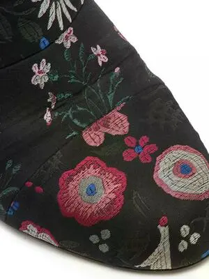 Valentino Garavani Floral Print Leather Ankle Boots