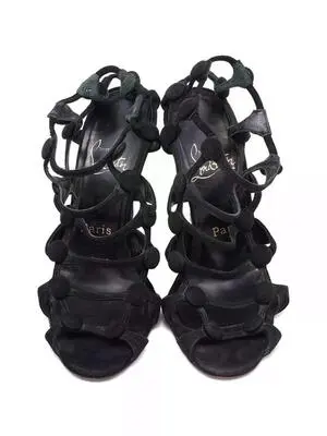 CHRISTIAN LOUBOUTIN Suede Cage Sandals