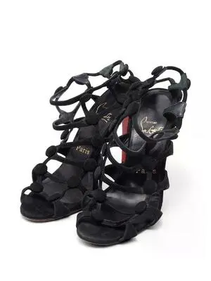CHRISTIAN LOUBOUTIN Suede Cage Sandals