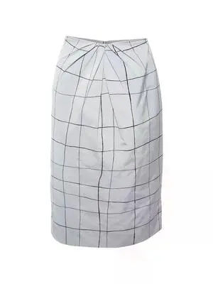 Valentino Garavani Pleated Checked Midi Skirt