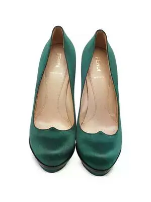 Fendi Satin Platform Pumps