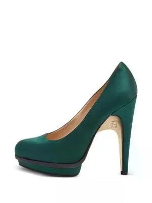 Fendi Satin Platform Pumps
