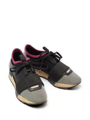 Balenciaga Race Runner Mesh Trainers - Black