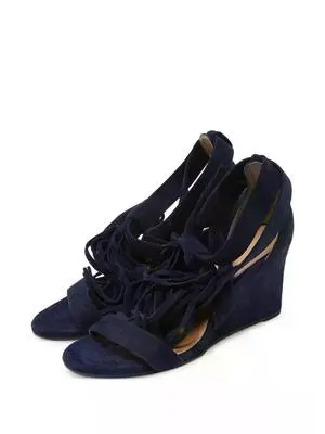 Chloé Fringed Cross-strap Wedge Sandals