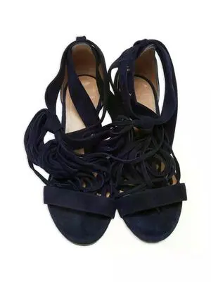Chloé Fringed Cross-strap Wedge Sandals