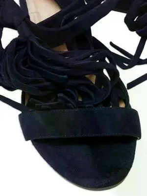 Chloé Fringed Cross-strap Wedge Sandals
